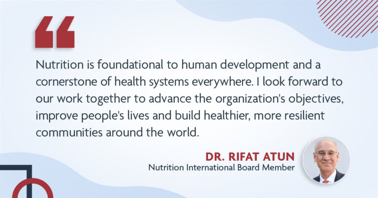 Harvard Vice-Dean Dr. Rifat Atun joins the Board of Nutrition ...